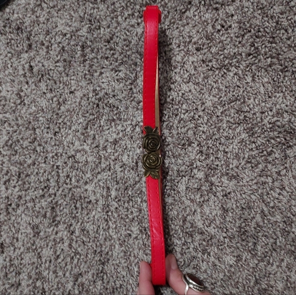 Accessories | Front Clasping Red Rose Belt | Poshmark